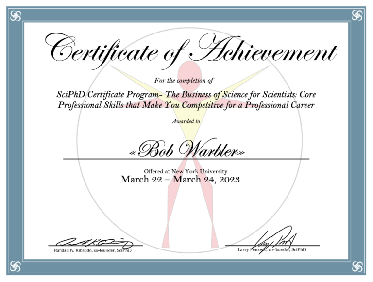 SciPhD Value - SCIPHD